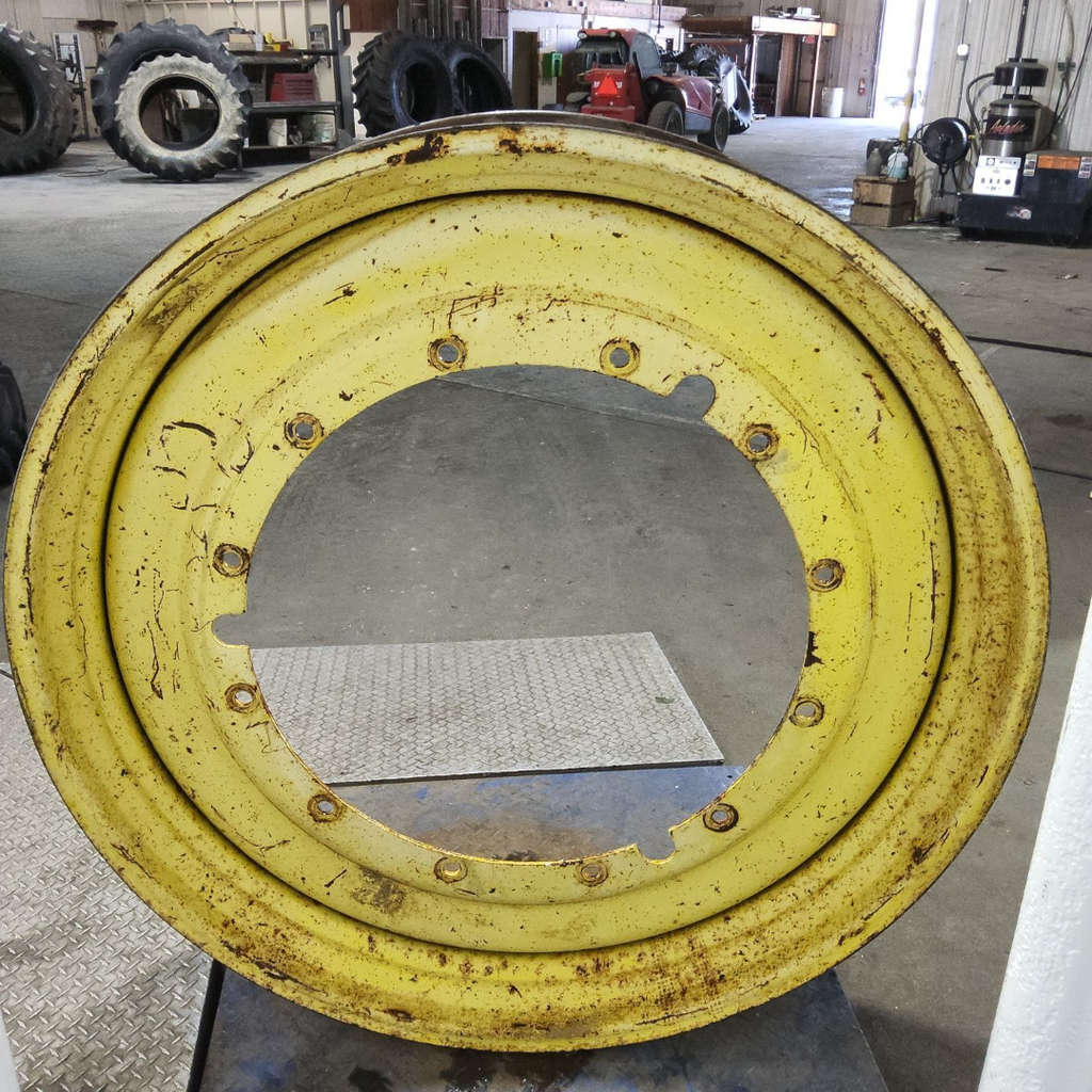 USED 12"W x 50"D, John Deere Yellow 12-Hole Stub Disc , -3.12" Offset for Sale | NTS Tire Supply